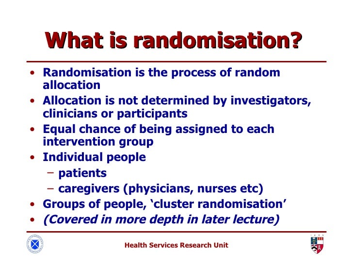Randomised Controlled Trials
