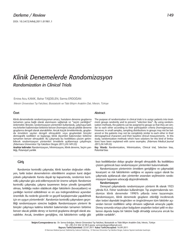 Randomization in Clinical Trials | PDF
