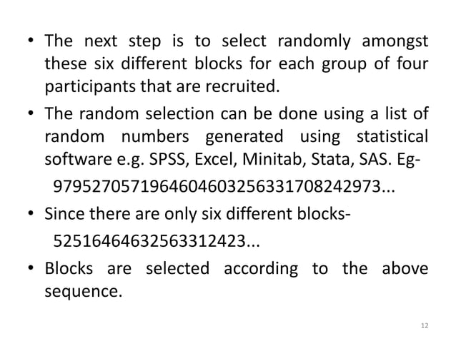 Methods of Randomization | PPTX