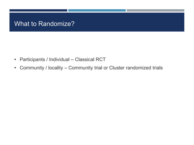 Randomization in medical research | PPT