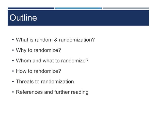 Randomization in medical research | PPT