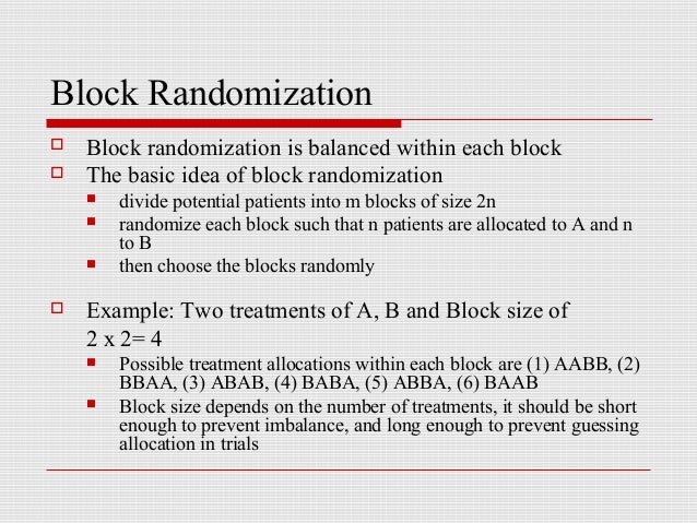 Randomization