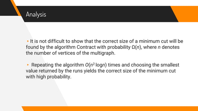 Randomized algorithm min cut problem and its solution using karger's algorithm | PPTX