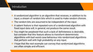 Randomized algorithm min cut problem and its solution using karger's algorithm | PPTX