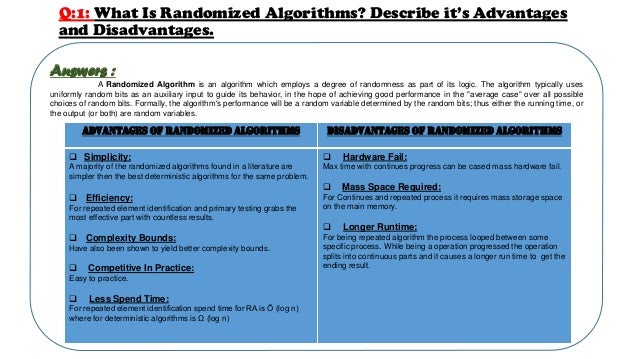 Topic 1.4: Randomized Algorithms Topic 1.4: Randomized Algorithms