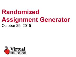 Randomized Assignment Generator for Brightspace | PPTX | Web Design and ...