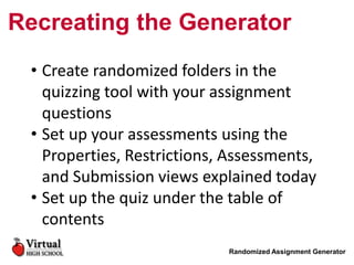 Randomized Assignment Generator for Brightspace | PPTX | Web Design and ...