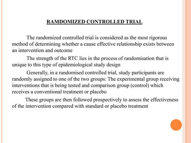 Randomized controlled trial | PPT