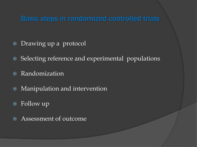 Randomized controlled trials | PPTX
