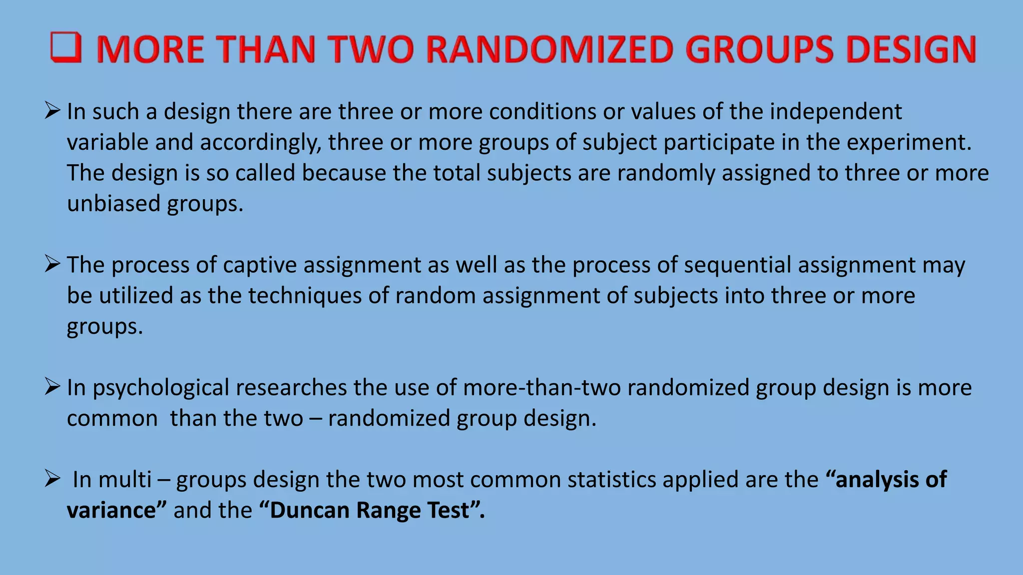 Randomize group design | PPTX