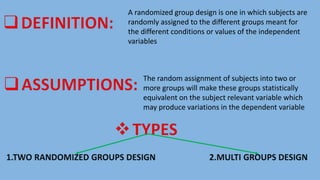 Randomize group design | PPTX