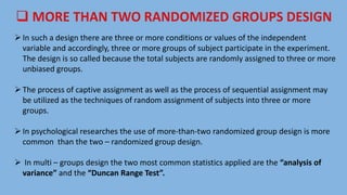 Randomize group design | PPTX