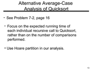 Randomizing quicksort algorith with example | PPT