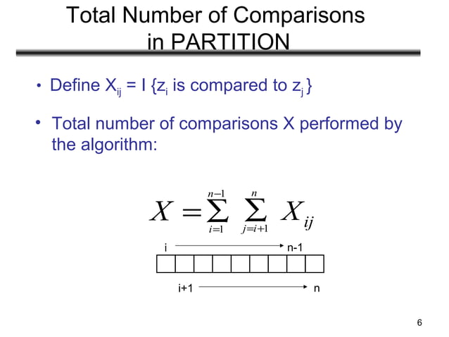 Randomizing quicksort algorith with example | PPT