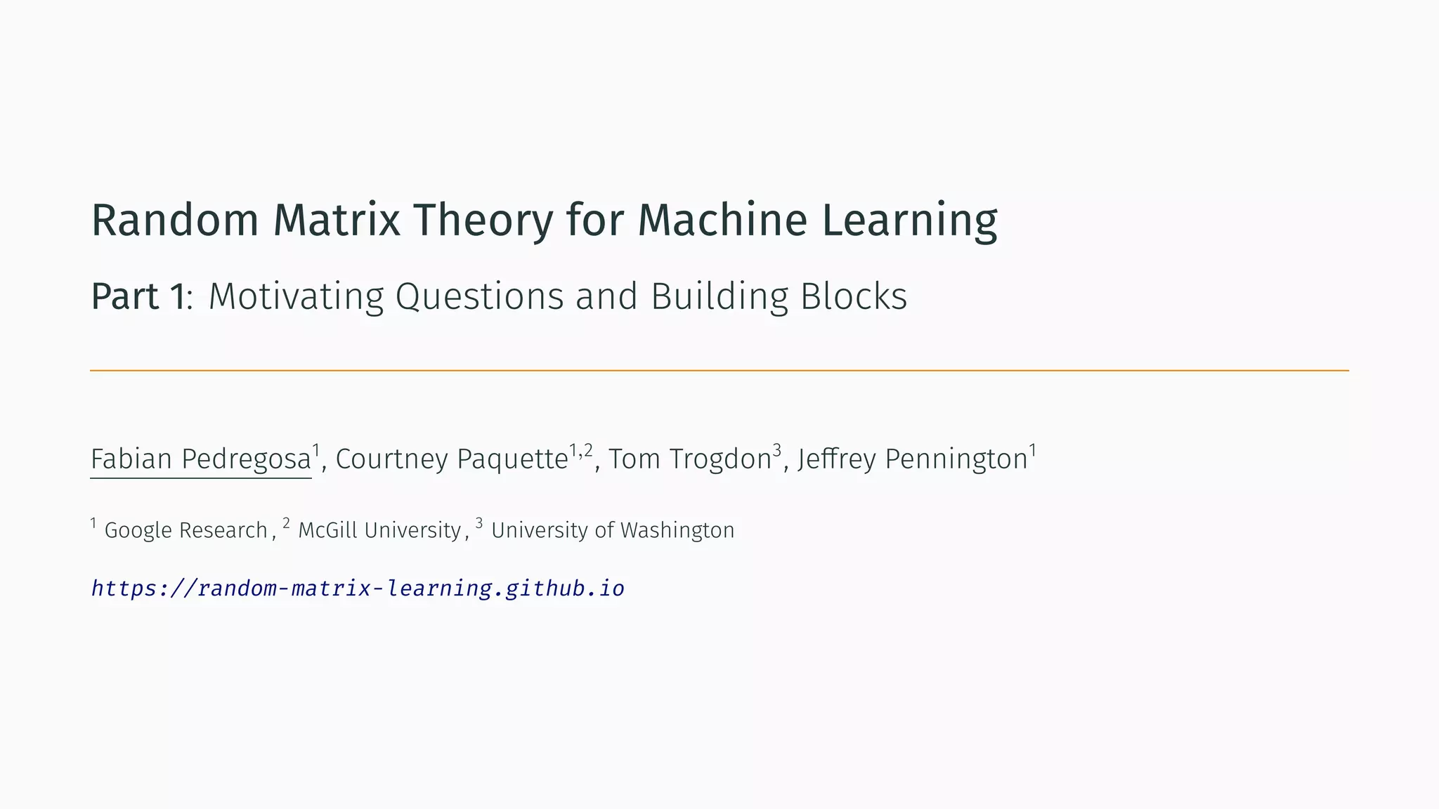 Random Matrix Theory and Machine Learning - Part 1 | PDF | Physics | Science