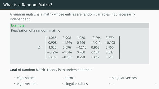 Random Matrix Theory And Machine Learning Part 1 Pdf Physics Science