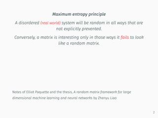 Random Matrix Theory and Machine Learning - Part 2 | PPT