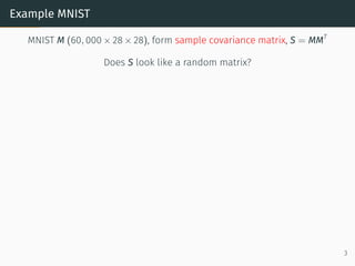 Random Matrix Theory and Machine Learning - Part 2 | PPT