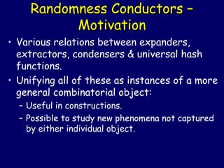 Randomness conductors | PPT