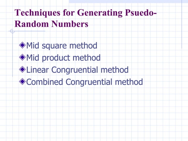Random number generation | PPT