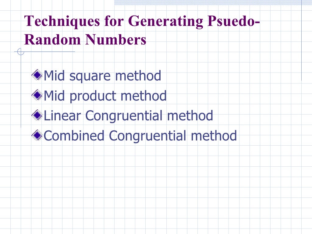 Random number generation