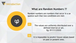 Random number generation | PPTX