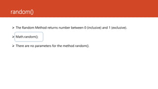 Random number generation | PPTX | Web Development | Internet