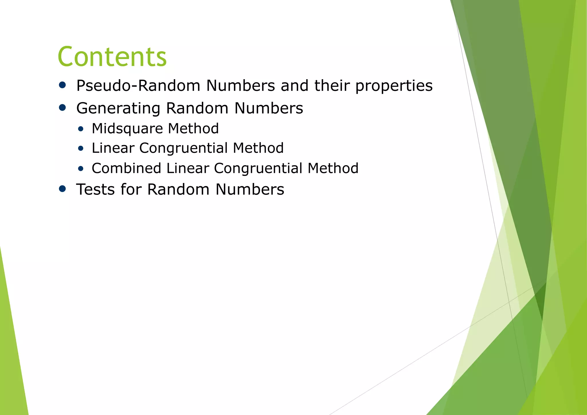 Random number generation | PPTX