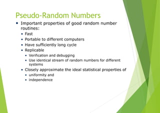 Random number generation | PPTX