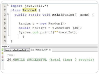 Random number in java | PPT