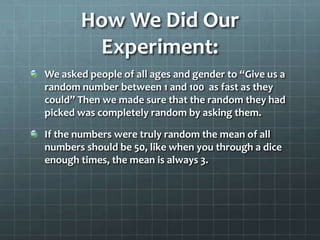 Random numbers | PPTX