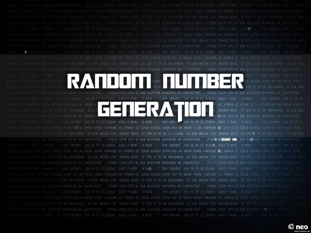 Random Number Generation | PPTX