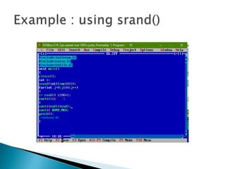 Random numbers c++ class 11 and 12 | PPT