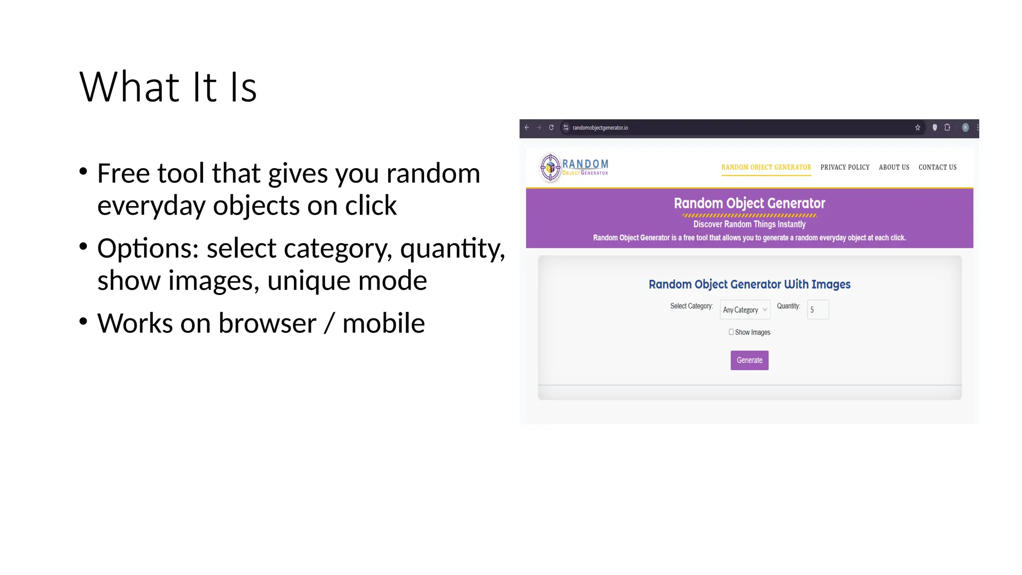 Random Object Generator Presentation.pptx