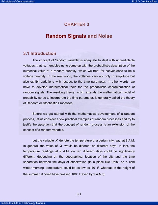 Random process and noise | PDF