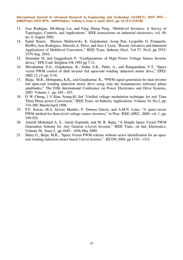 RANDOM PULSEWIDTH MODULATION TECHNIQUE FOR A 4-LEVEL INVERTER | PDF