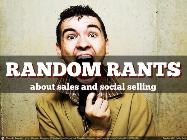 Random Rants About Sales and Social Selling