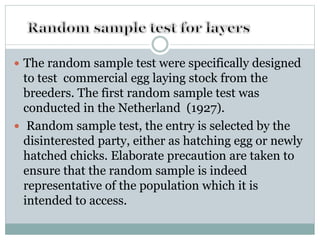 Random sample breed test in poultry | PPTX