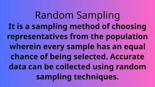 Random Sampling Techniques for SHS Grade 11 | PPTX