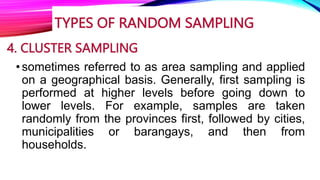 RANDOM SAMPLING, PARAMETER AND STATISTICS, SAMPLING DISTRIBUTION OF STATISTICS.pptx