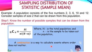 RANDOM SAMPLING, PARAMETER AND STATISTICS, SAMPLING DISTRIBUTION OF STATISTICS.pptx