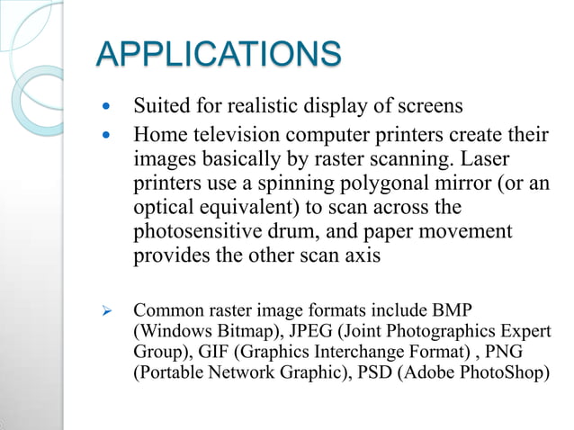 Random Scan Displays And Raster Scan Displays Pptx Graphics Software Computer Software And