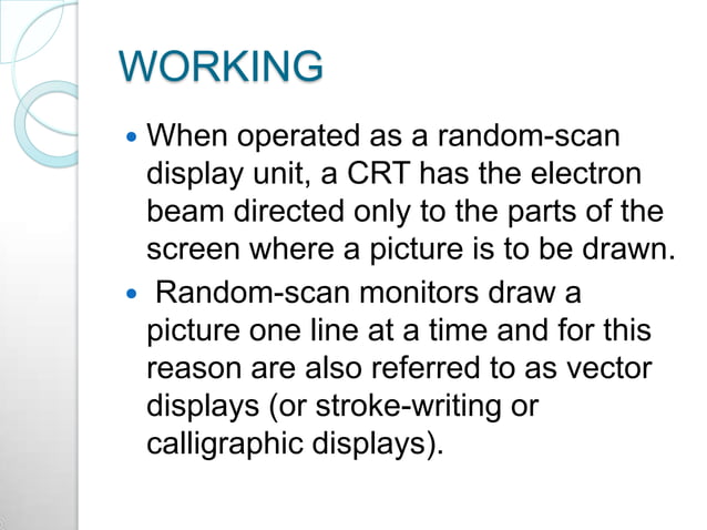Random scan displays and raster scan displays | PPTX | Graphics Software | Computer Software and ...