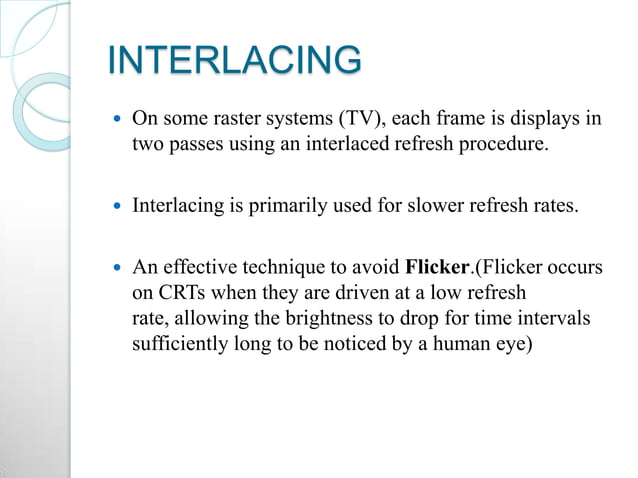 Random Scan Displays And Raster Scan Displays Ppt