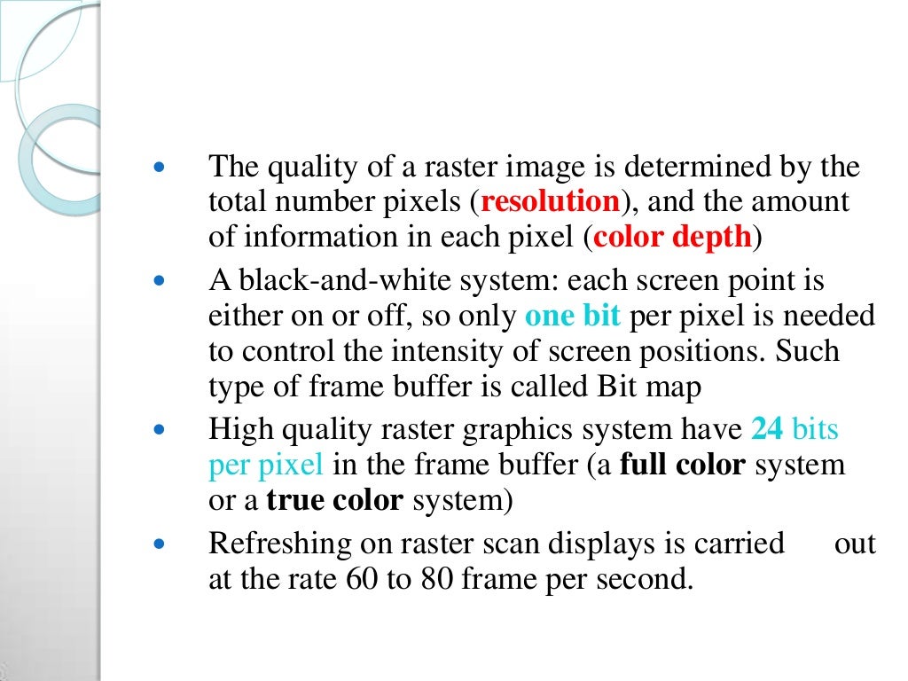 Random scan displays and raster scan displays