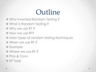 Random testing | PPTX