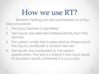 Random testing | PPTX
