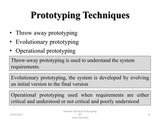 Random testing & prototyping | PPTX