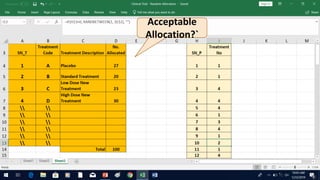 Random treatment allocation in clinical trials | PPT