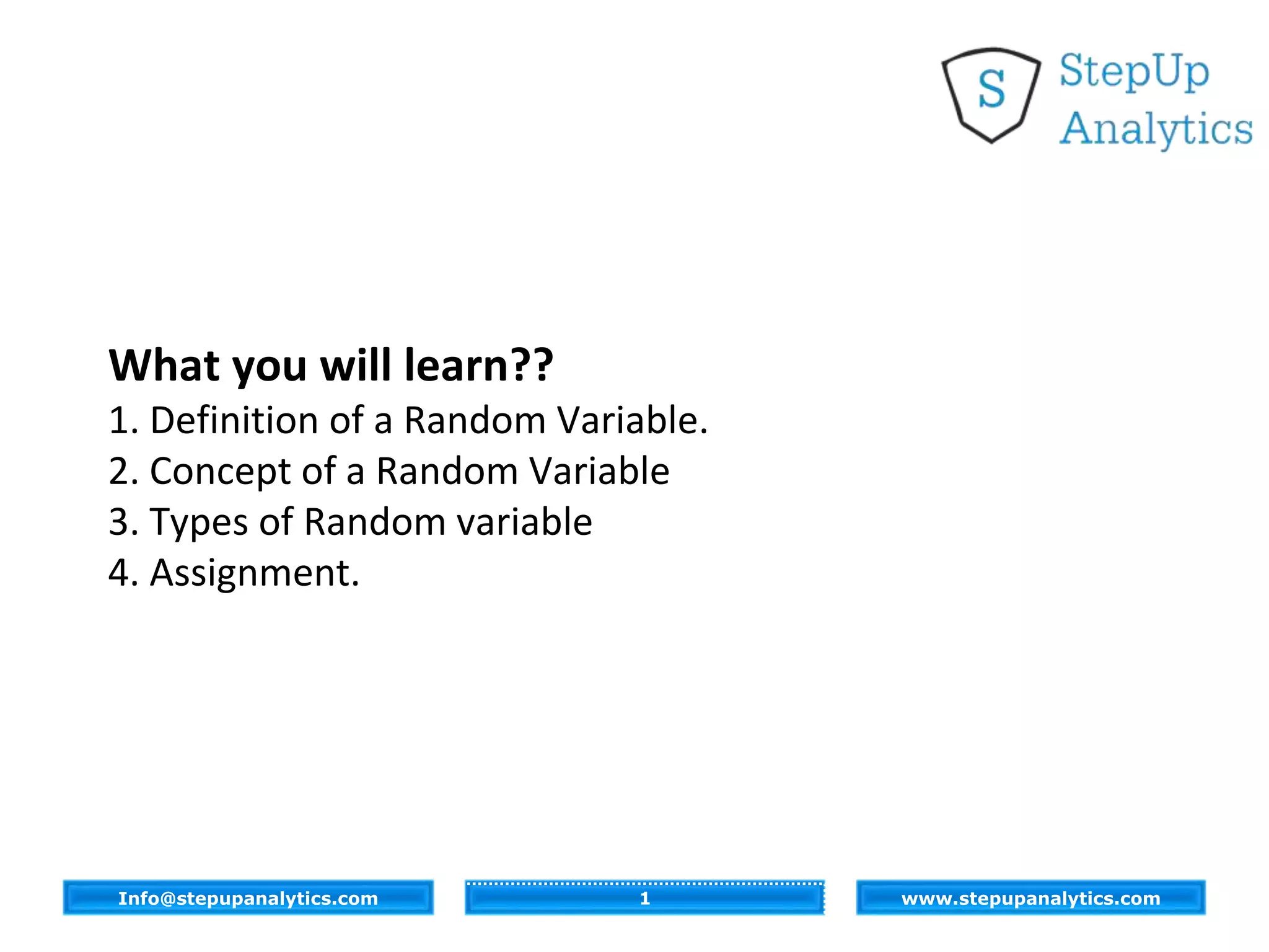 Random variable and its concept | PPT